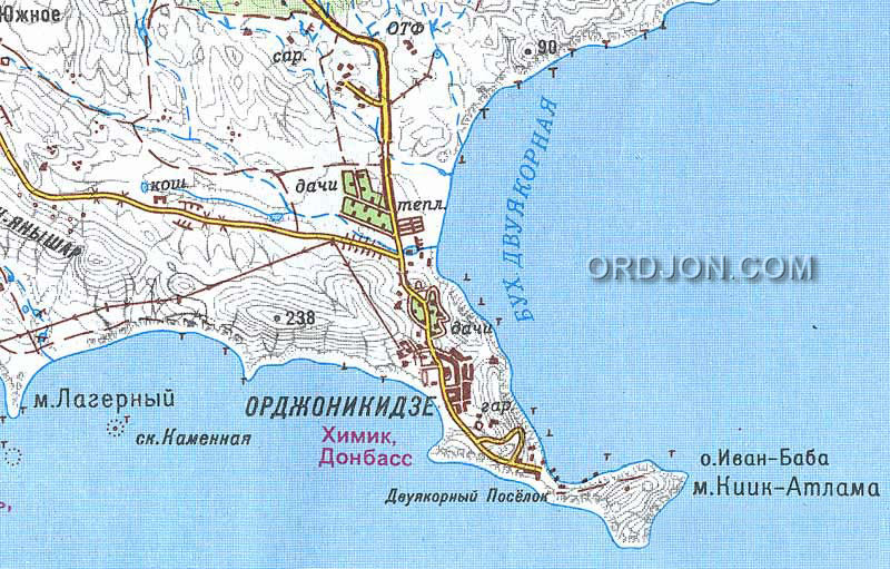 Официальный портал Орджоникидзе - Карты пос. Орджоникидзе